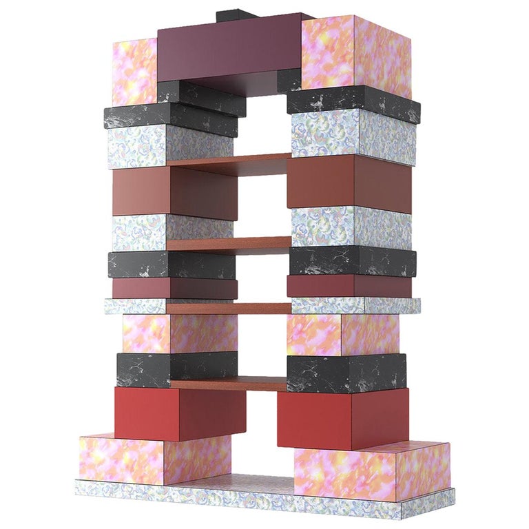 Slate Bookcase by Martine Bedin For Sale at 1stDibs