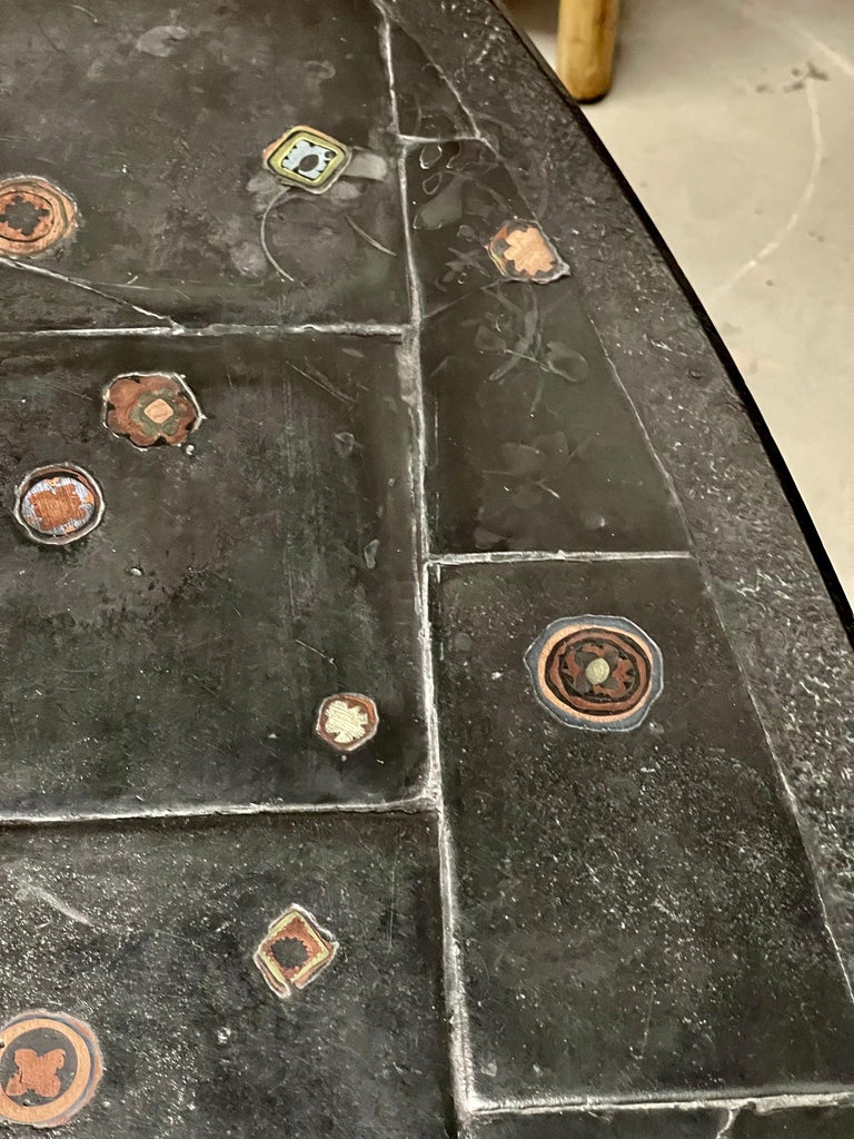 Slate Coffee Table with Inlay at 1stDibs