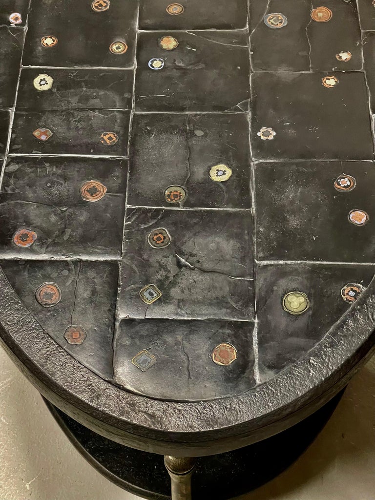 Slate Coffee Table with Inlay at 1stDibs