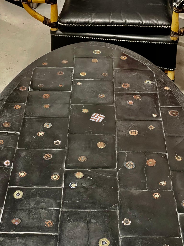 Slate Coffee Table with Inlay at 1stDibs