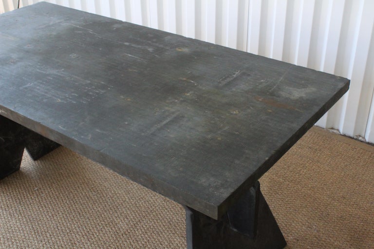 Vintage Slate Dining Table, France, 1950s. at 1stDibs | slate france