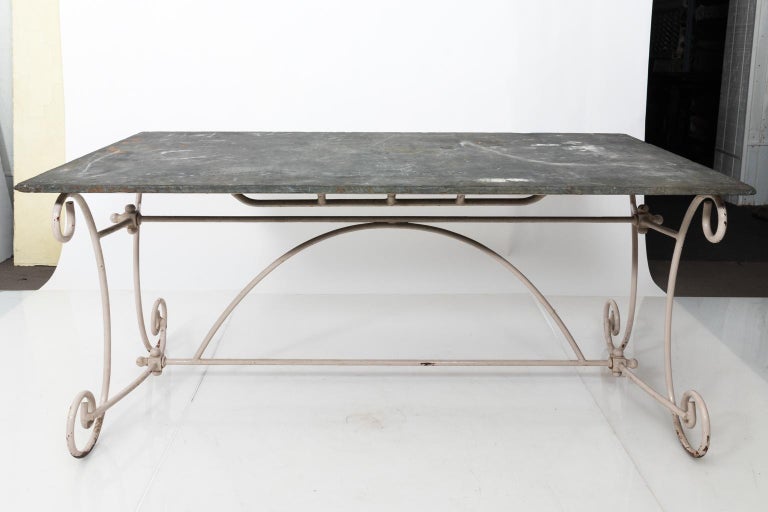 Slate Top Garden Dining Table For Sale at 1stDibs