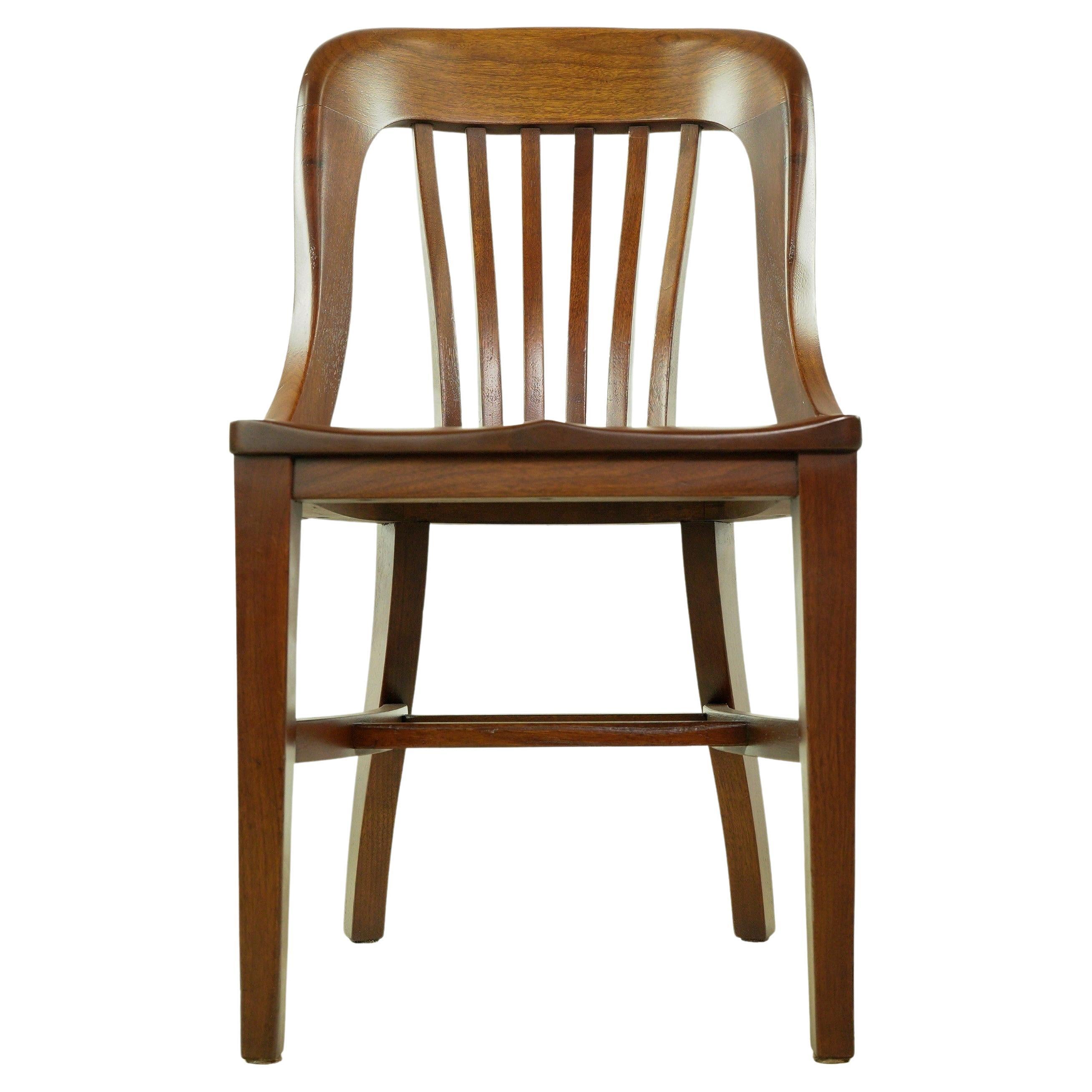 Slatted Back Walnut Armless Bank Chair Quantity Available For Sale at ...