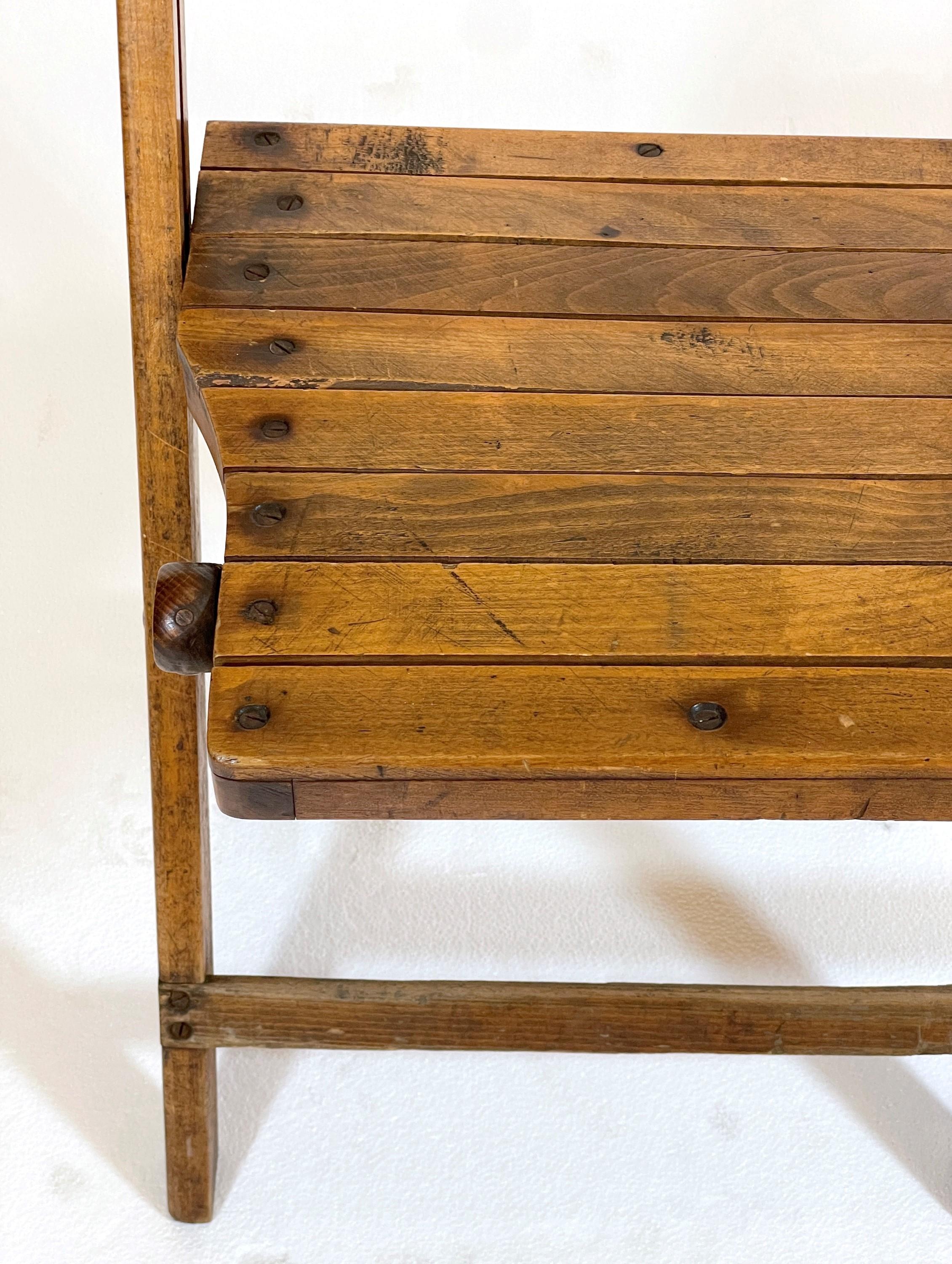 Slatted Wood Folding Church Gym Chair Quantity Available For Sale at ...