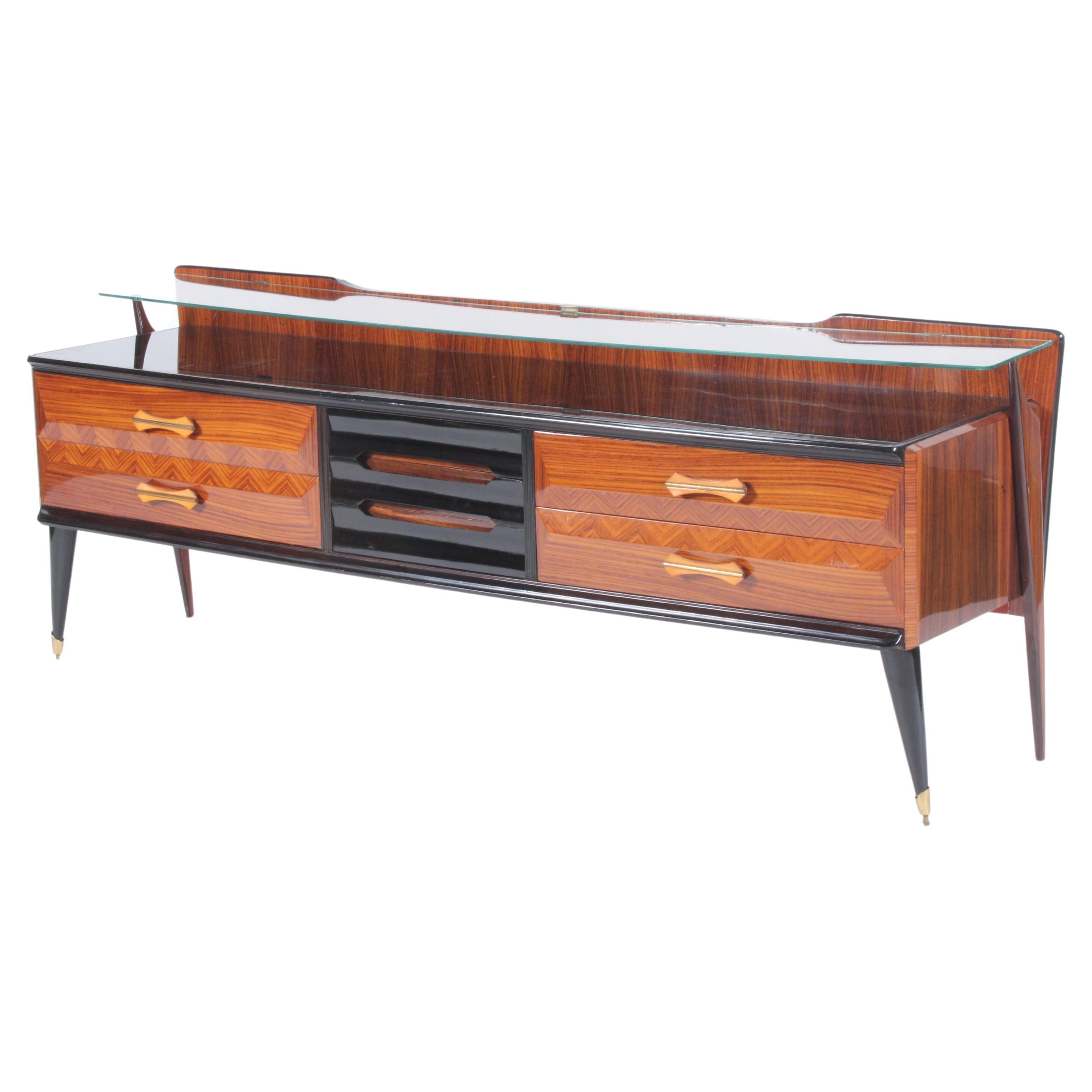 Sleek And Stylish Mid Century Italian Sideboard For Sale at 1stDibs