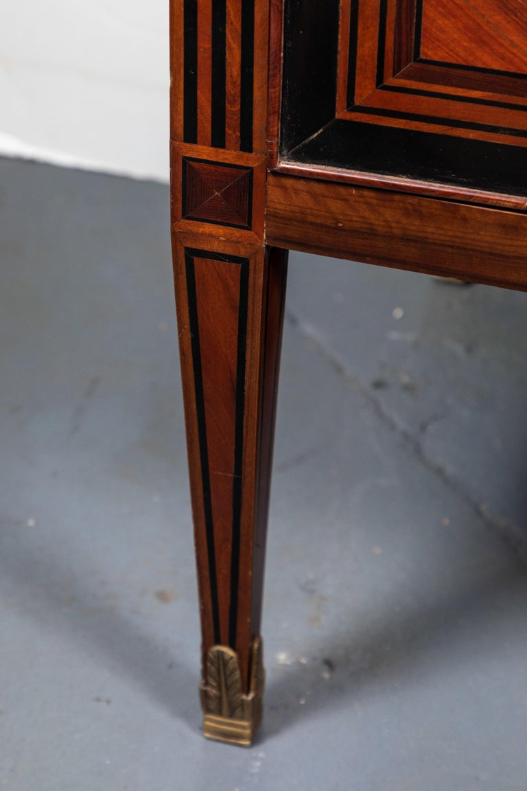 Sleek, Cherry and Ebonized Wood Commode For Sale at 1stDibs