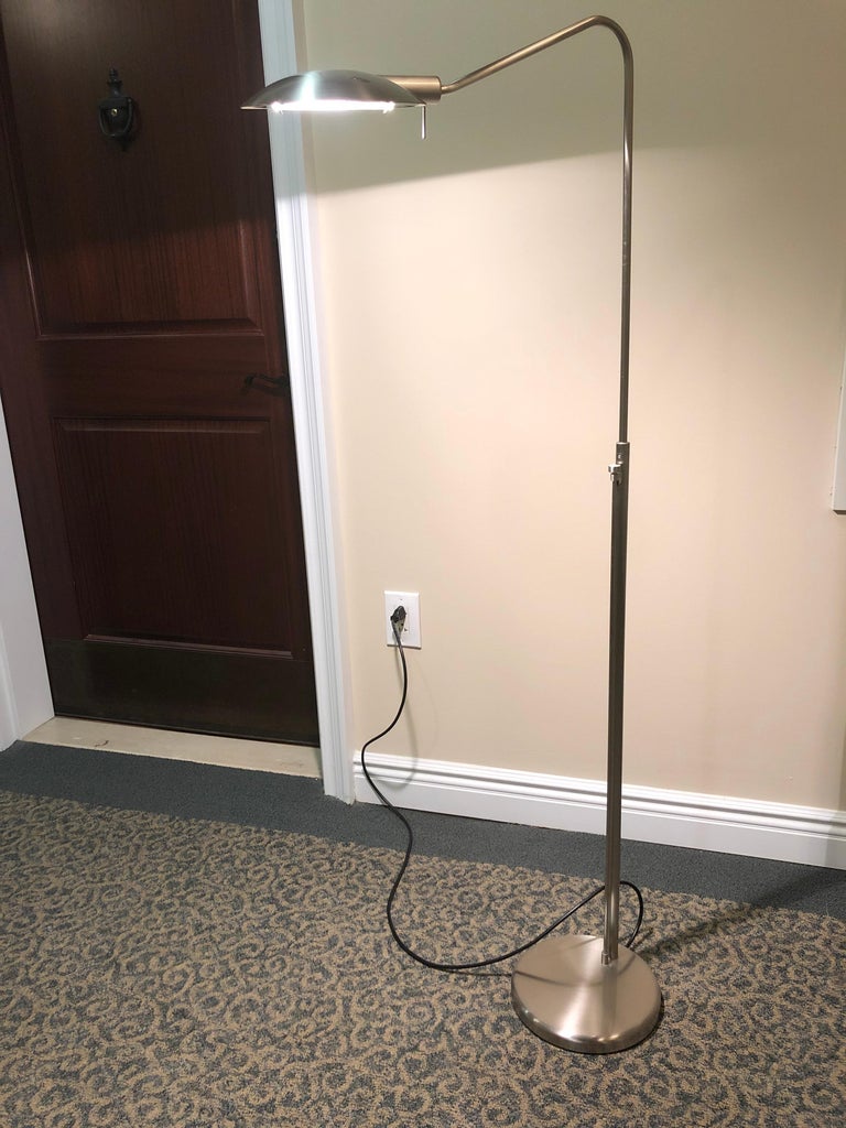 Sleek Modern Nickel Swing Arm Reading Lamp by Leonardo Marelli for ...