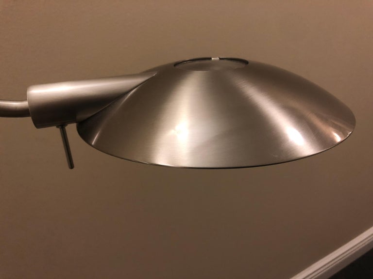 Sleek Modern Nickel Swing Arm Reading Lamp by Leonardo Marelli for ...