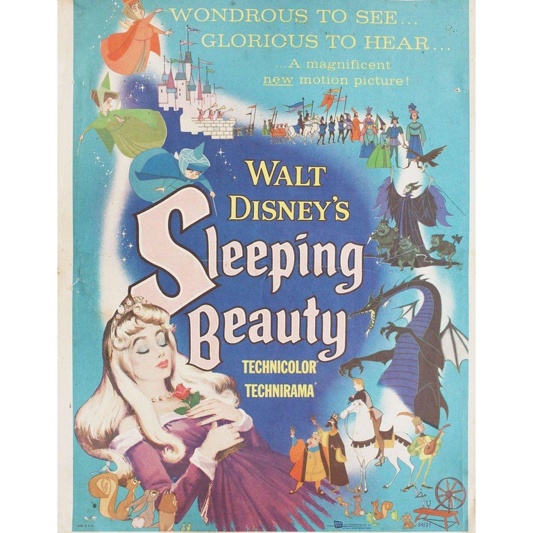 Sleeping Beauty 1959 U.S. Window Card Film Poster For Sale at 1stDibs