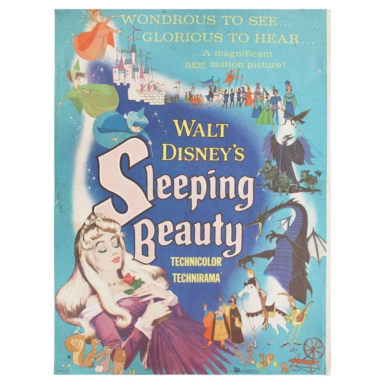 Sleeping Beauty 1959 U.S. Window Card Film Poster For Sale at 1stDibs