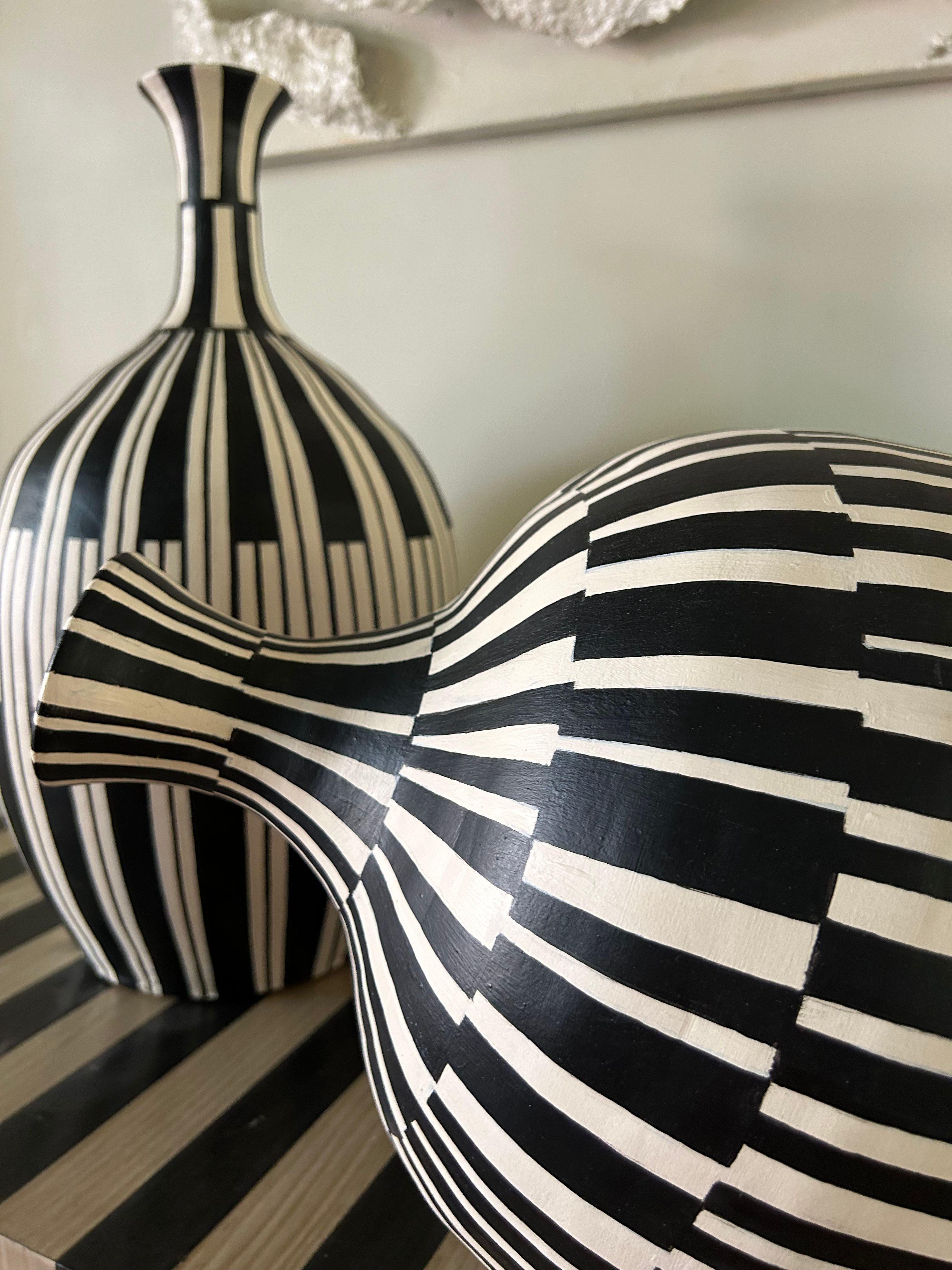 Sleeping Black And White Pot by Deetee Home For Sale at 1stDibs