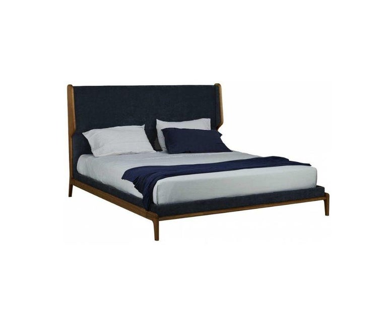Sleeping Muse Queen Size Walnut Bed by Ceccotti at 1stDibs