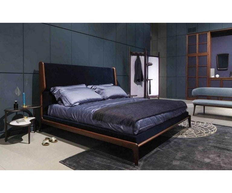 Sleeping Muse Queen Size Walnut Bed by Ceccotti at 1stDibs