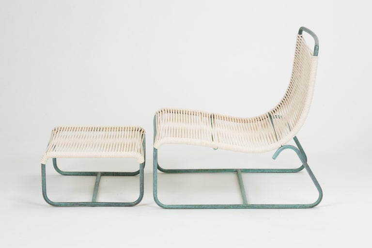 Sleigh Chair and Ottoman by Walter Lamb for Brown Jordan For Sale at ...