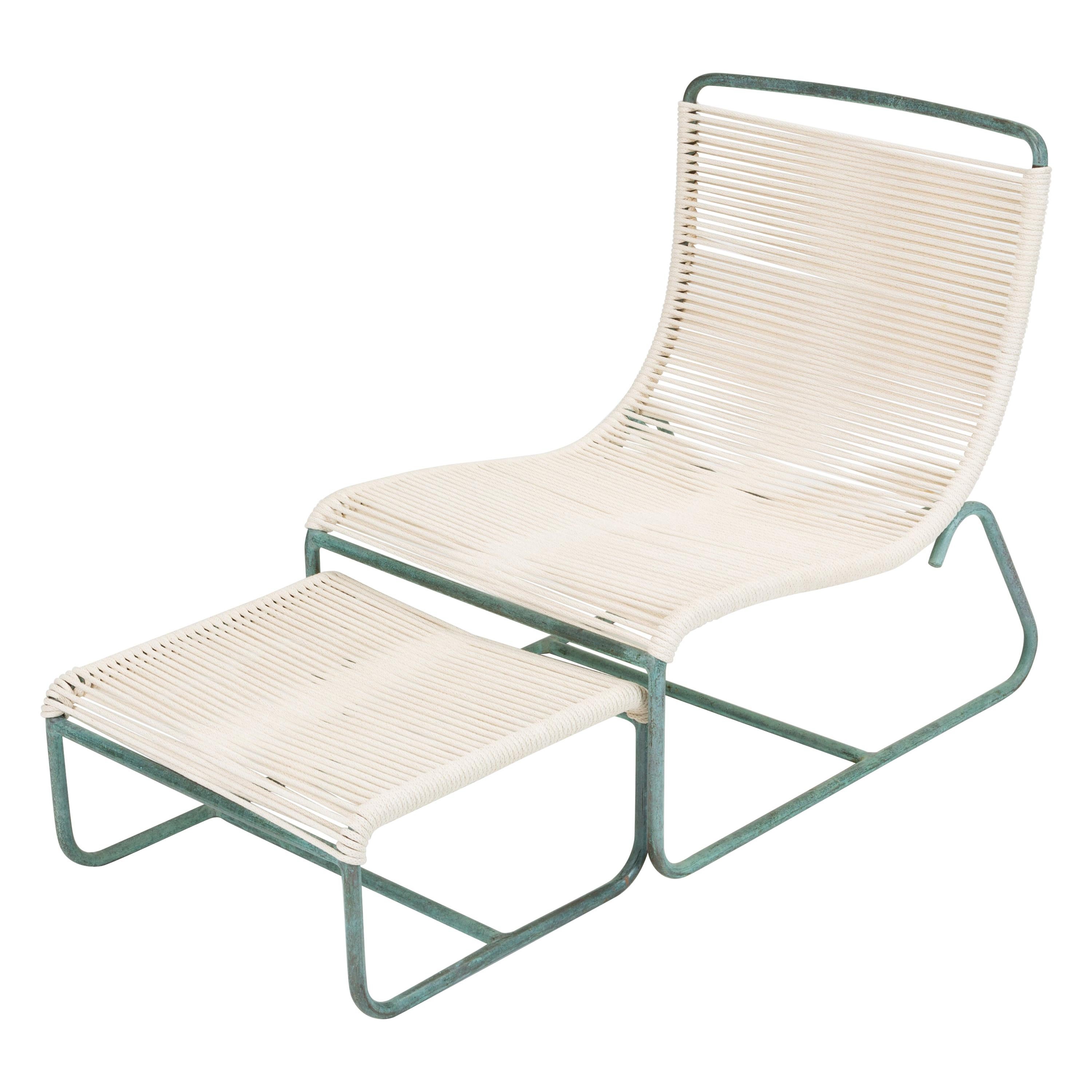 Sleigh Chair and Ottoman by Walter Lamb for Brown Jordan For Sale at ...