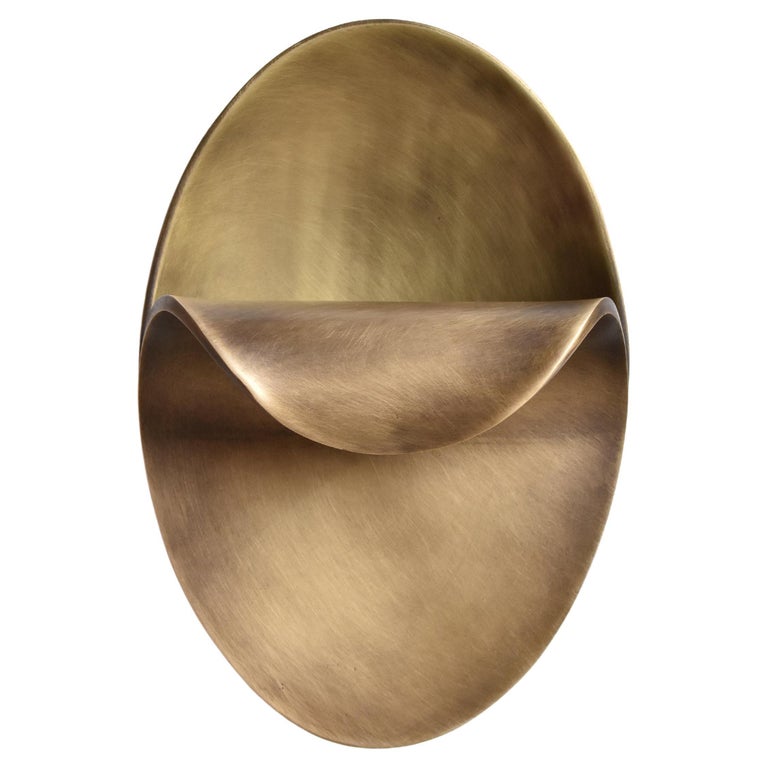 Slice 2 Sculptural Sconce in Brass For Sale at 1stDibs