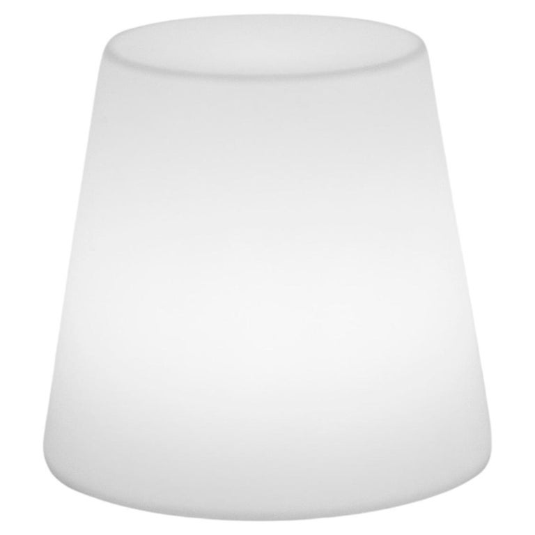 Slide Design Ali Baba Stool with LED in Milky White by Giò Colonna ...