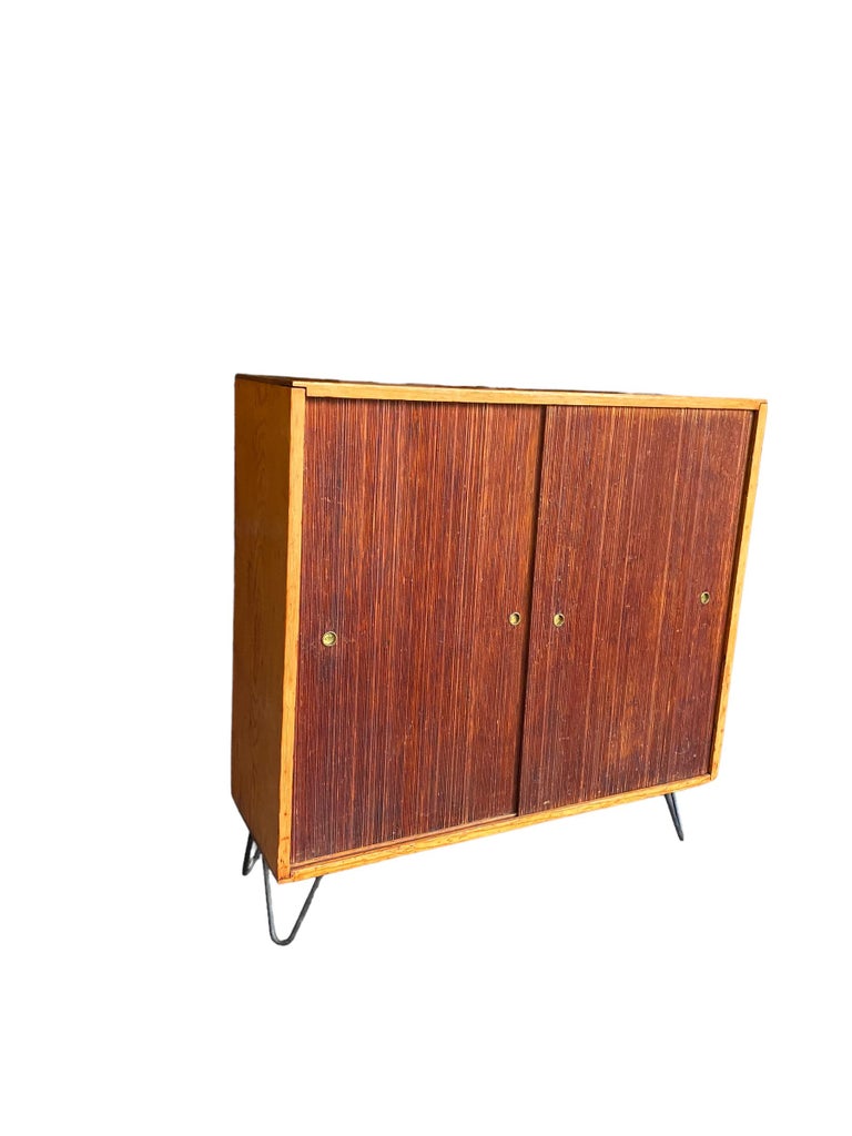 Sliding Tamboor Door Cabinet For Sale at 1stDibs