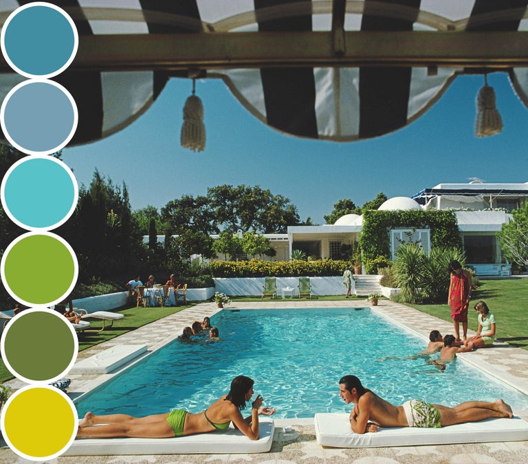 Slim Aarons - Poolside at Sotogrande, Estate Edition: Vintage 70s ...