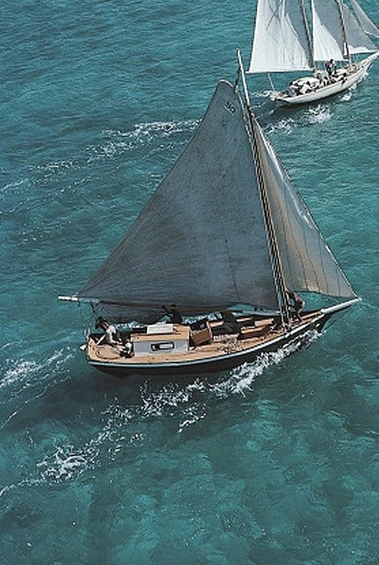 Slim Aarons - Sailing in the Bahamas, Slim Aarons - 20th century ...