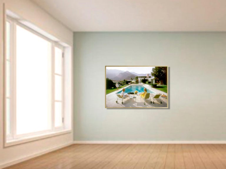 Slim Aarons - Slim Aarons Poolside Glamour Estate Stamped Print at 1stDibs