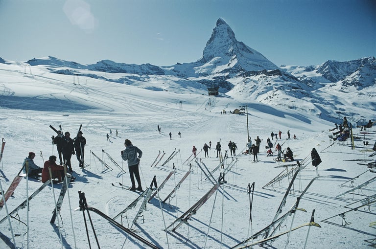 Slim Aarons - Zermatt Skiing, Estate Edition For Sale at 1stDibs