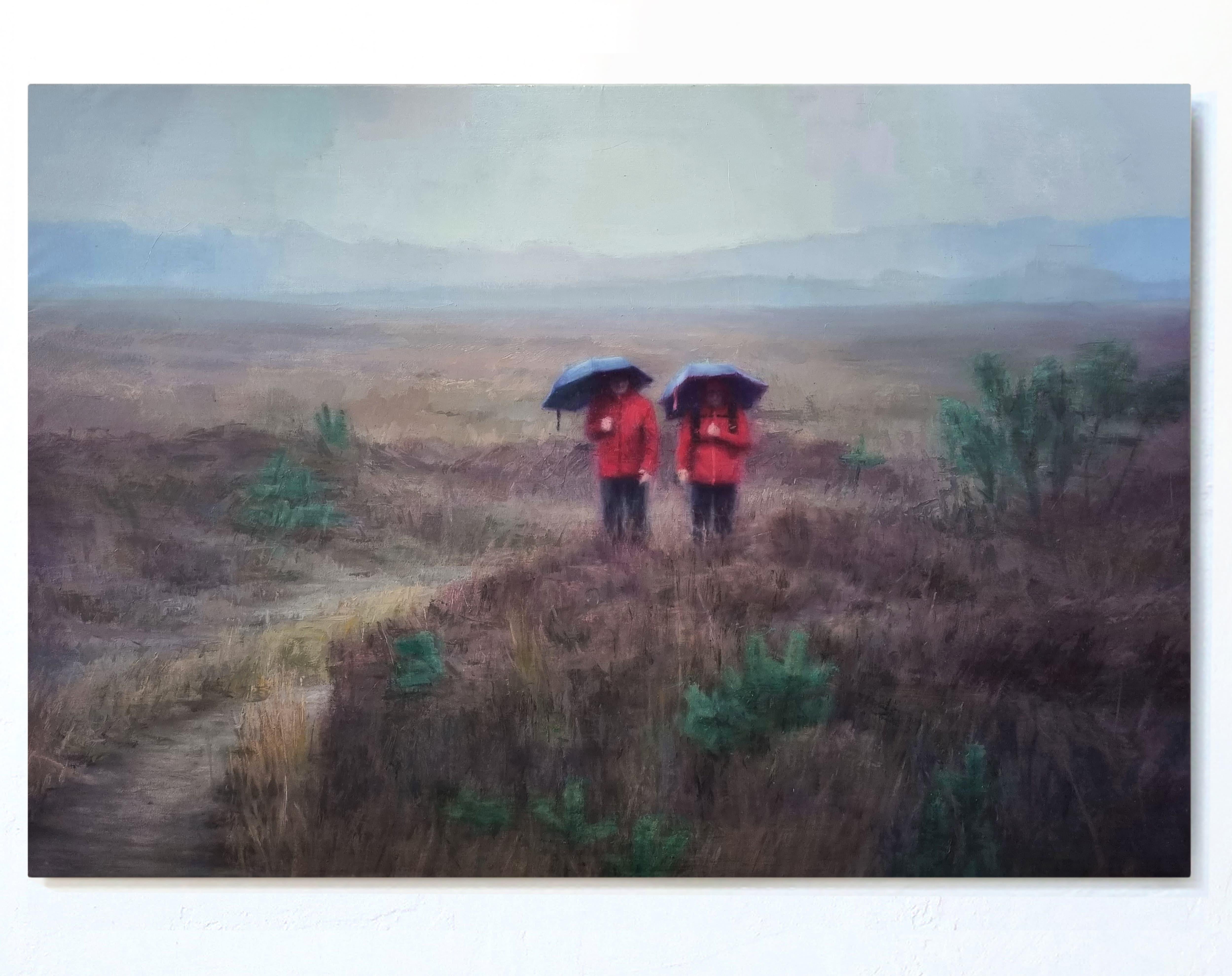 Deb Waterman - Saturday Swing - joyful street art urban landscape grey ...