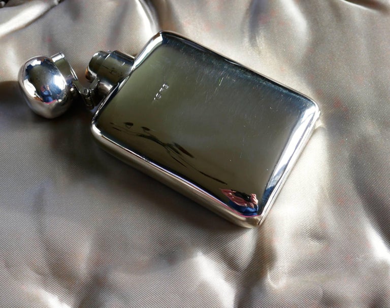 Slim Silver Hall Marked Hip Flask, William Neale Date 1911 at 1stDibs