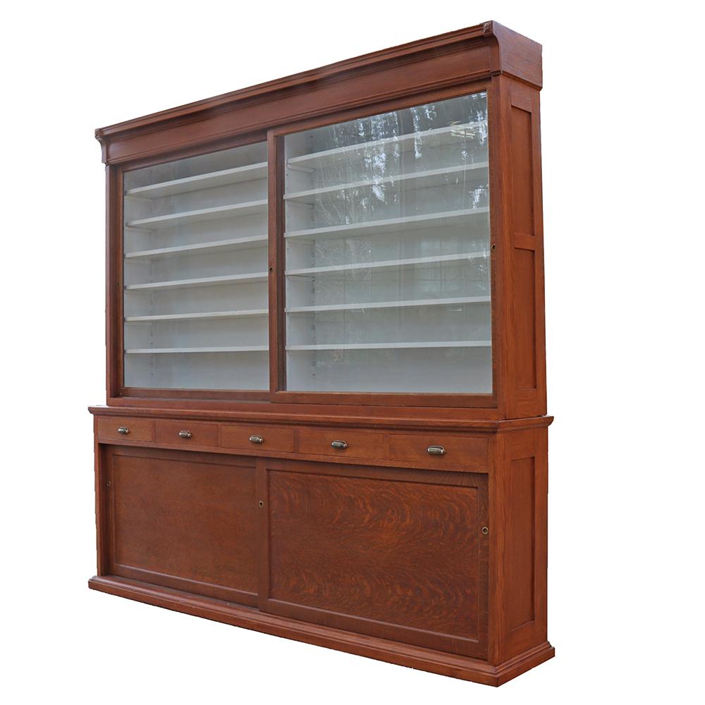 Slim Stepback Store Display Cabinet at 1stDibs