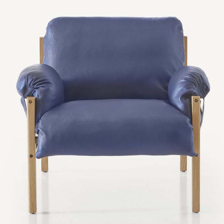 Sling club chair and ottoman in ash For Sale at 1stDibs