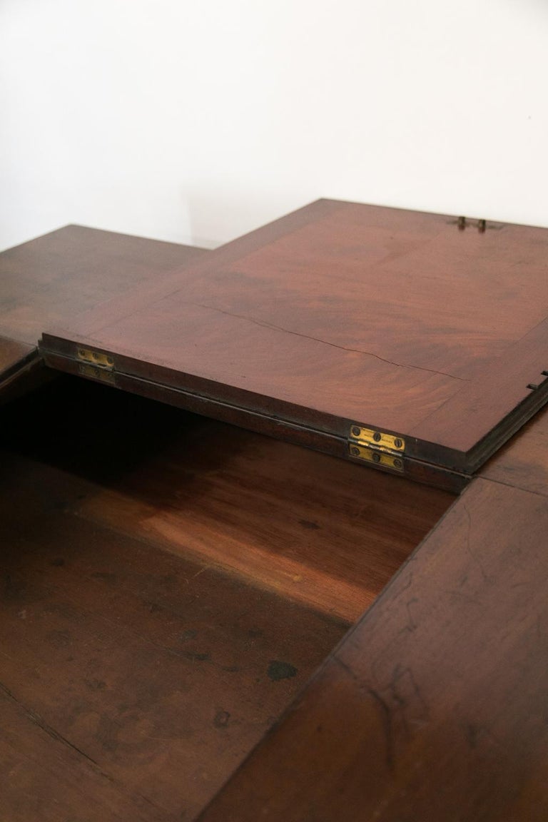 Slope Front Solid Mahogany Writing Desk For Sale at 1stDibs