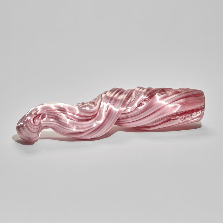 Slow Movement in Pink, a Unique Abstract Glass Sculpture by Maria Bang ...