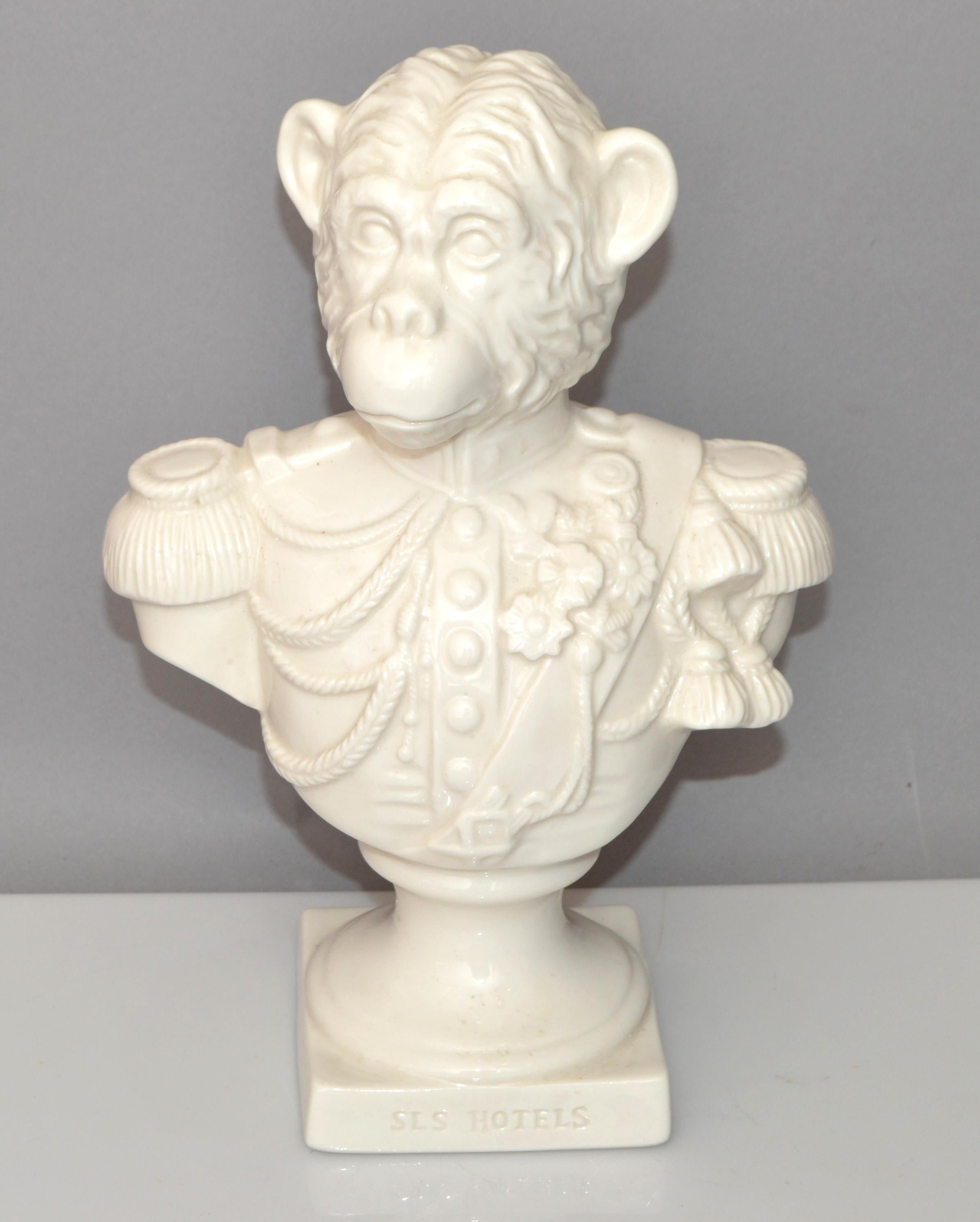 SLS Hotels Las Vegas Casino White Porcelain Monkey Bust Animal ...