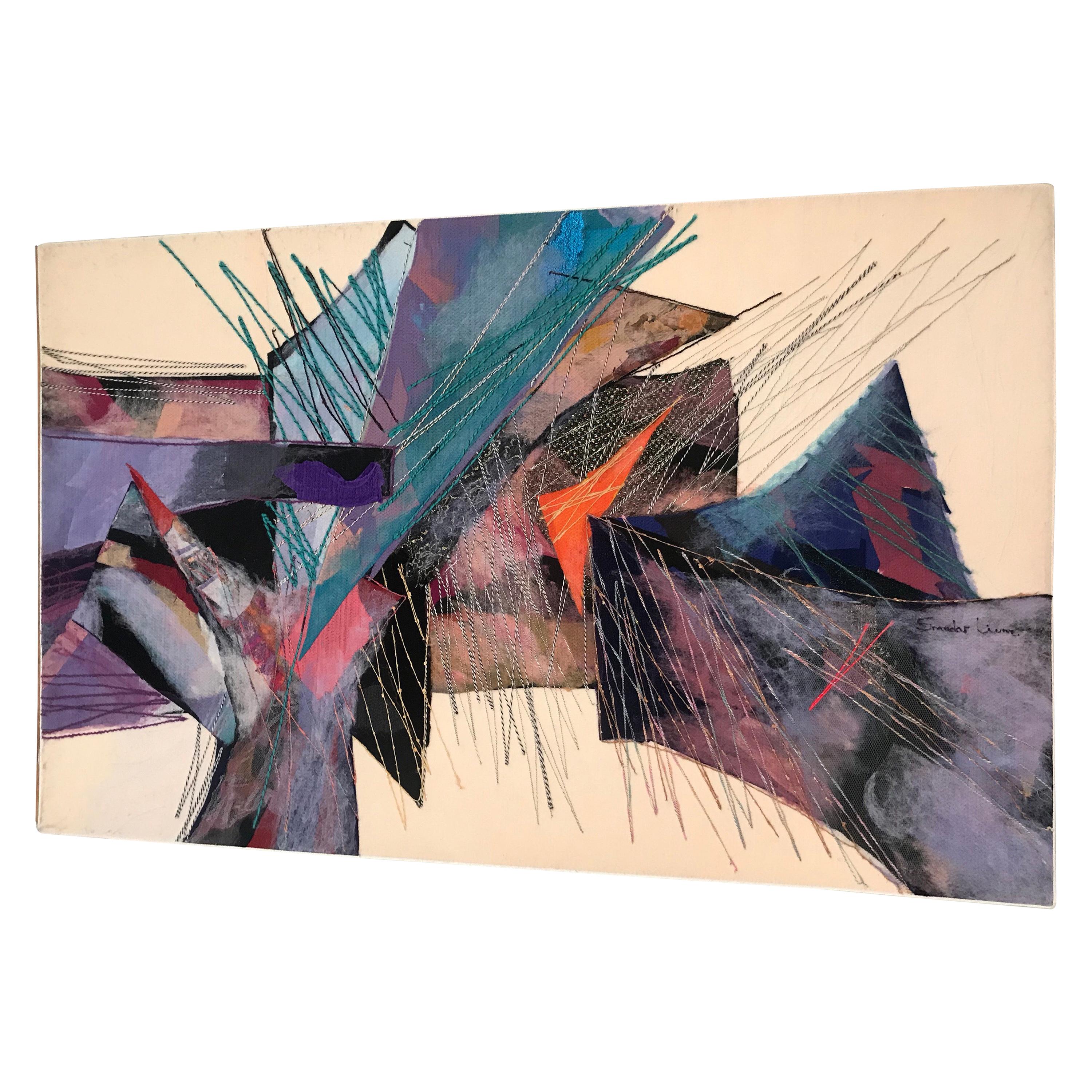 Smadar Livne Modernist Fiber Composition Abstract Wall Art Tapestry For ...