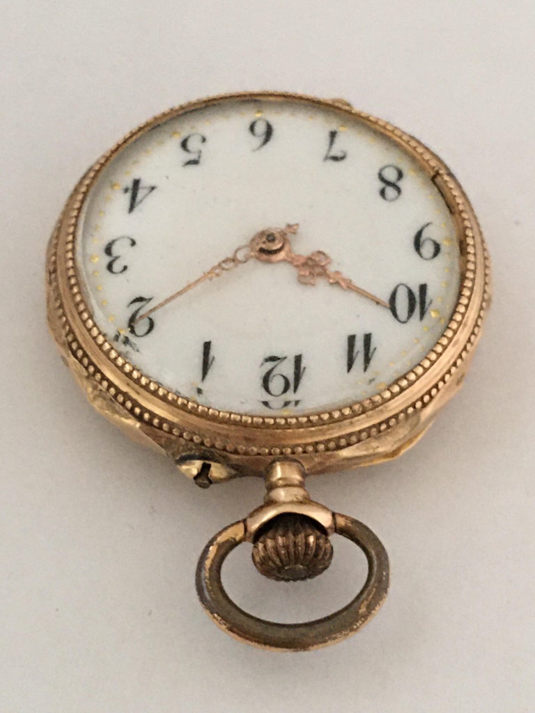 Small 14 Karat Gold Key-Less Pendant Fob / Pocket Watch, circa 1900 For ...