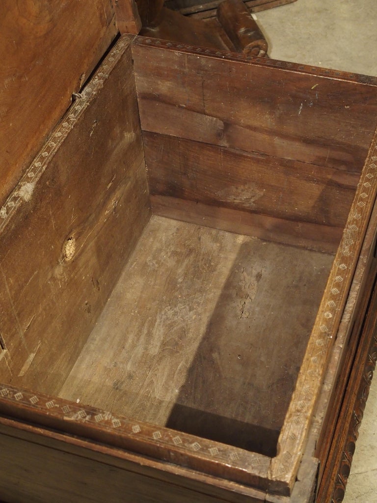 Small 17th Century and Later Walnut Wood Trunk from Northern Italy at ...