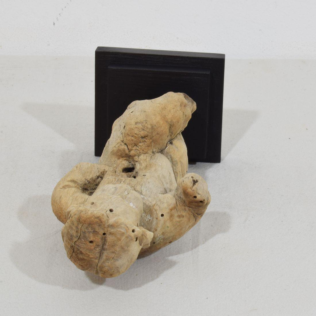 Small 17th Century French Carved Wooden Baroque Baby Christ at 1stDibs