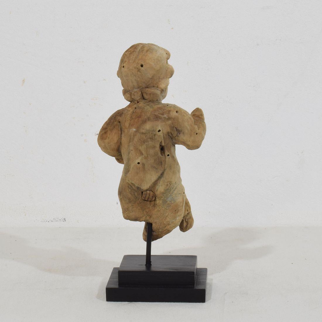 Small 17th Century French Carved Wooden Baroque Baby Christ at 1stDibs