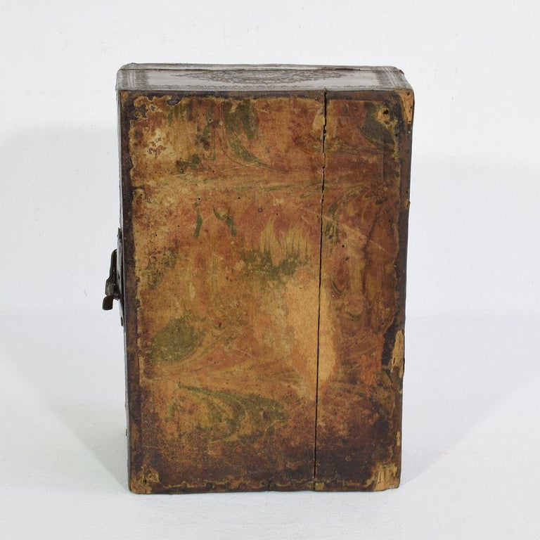 Small 17th Century, French Coffer or Box in Leather For Sale at 1stDibs