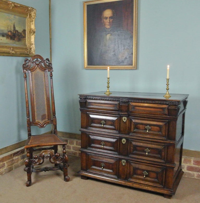 Small 17th Century Welsh Oak Chest of Drawers c. 1670 at 1stDibs
