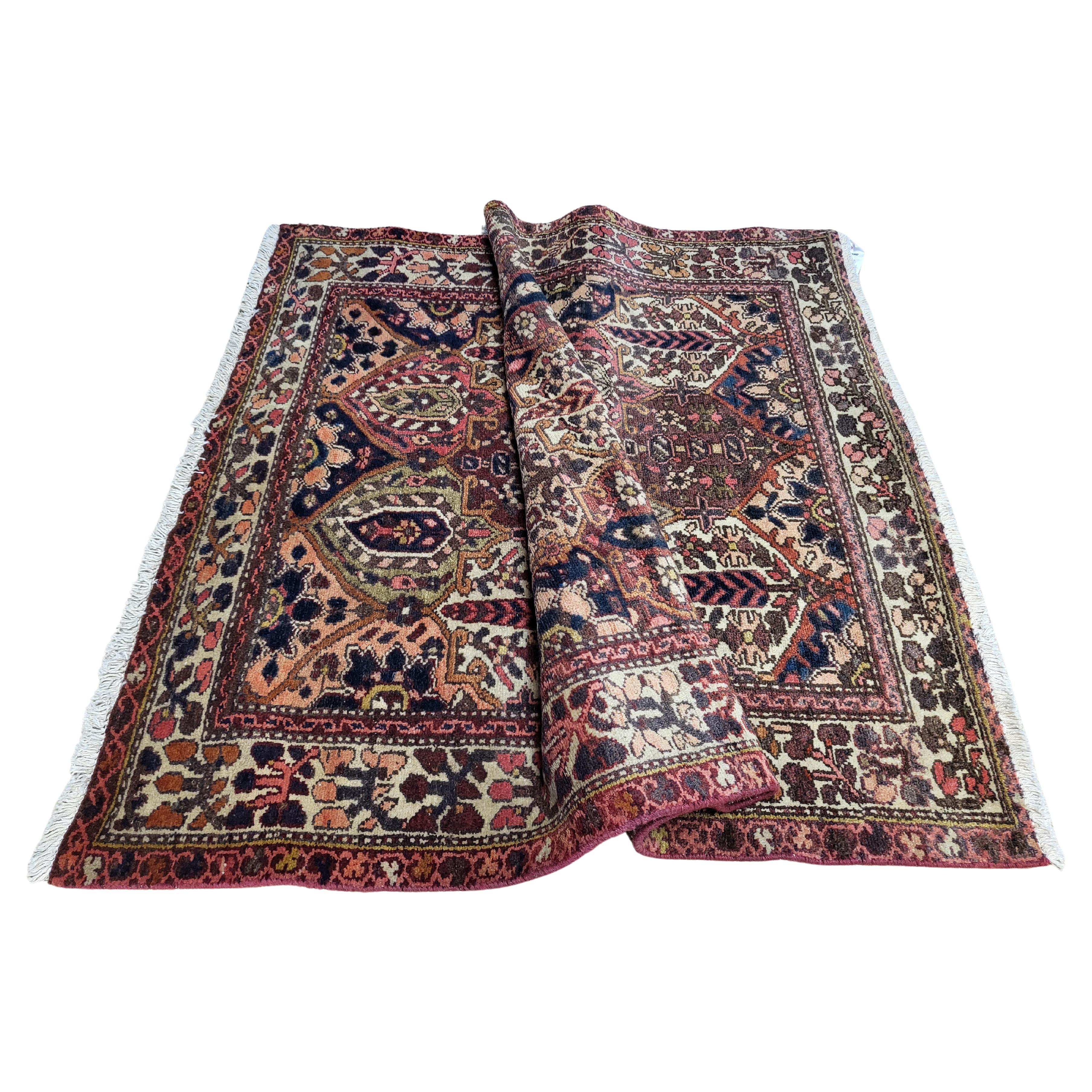 Small 1920's Bakhtiari, Garden Design - Tribal Persian Rug - Rust ...