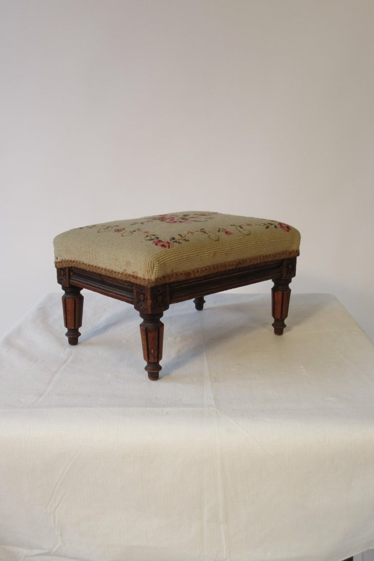 Small 1920s French Footstool at 1stDibs