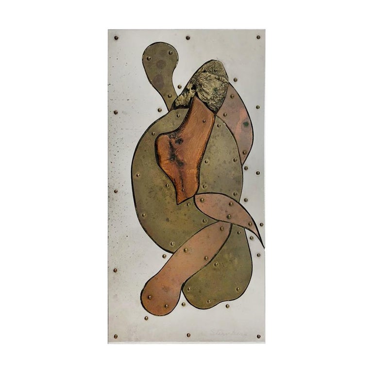 Small 1970s Mixed-Media Wall Sculpture at 1stDibs