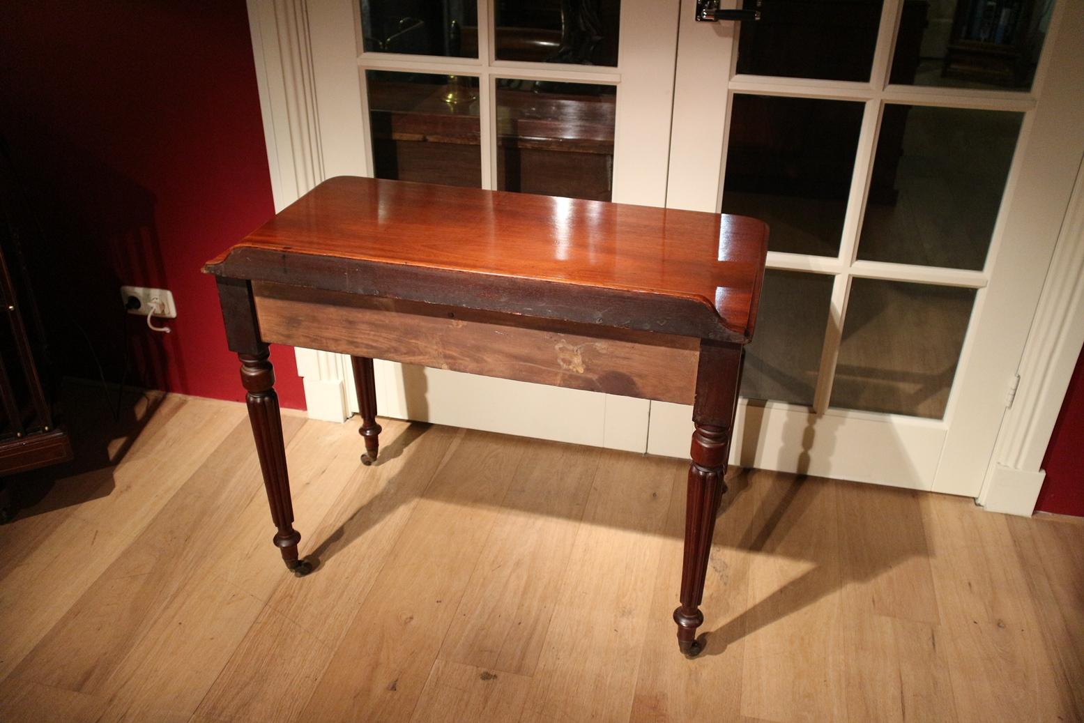 Small 19th Century Antique Writing Table with Two Drawers at 1stDibs ...