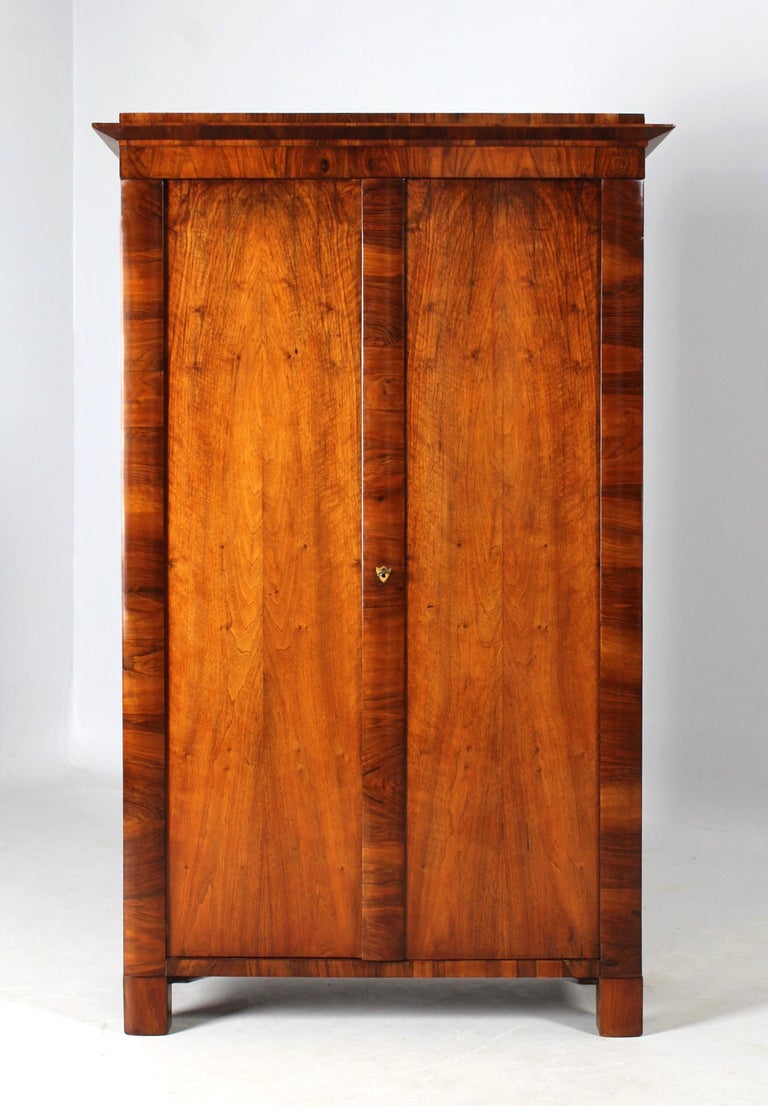 Small 19th Century Austrian Warderobe Walnut Biedermeier Circa 1830