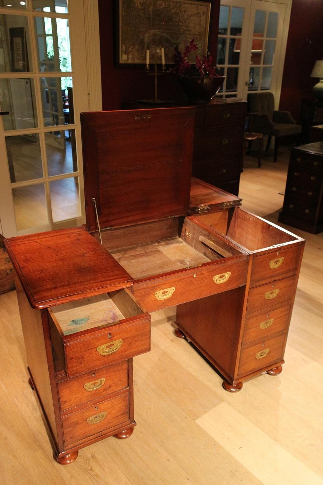 Small 19th Century Campaign Desk at 1stDibs | small campaign desk