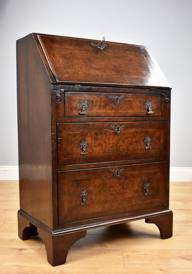 Small 19th Century English Victorian Burr Walnut Bureau at 1stDibs ...