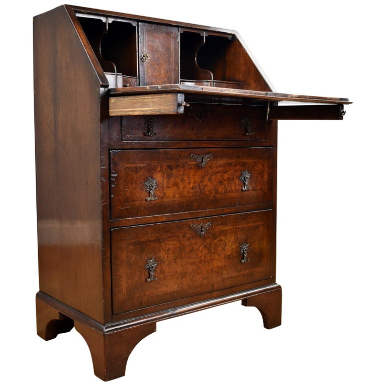 Small 19th Century English Victorian Burr Walnut Bureau at 1stDibs ...