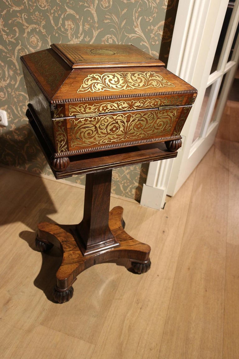 Small 19th Century Regency Mahogany Box on Stand at 1stDibs