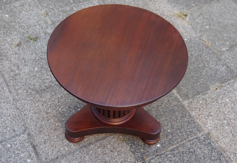 Stunning 19th Century Solid Mahogany Round End Table / Wine Table ...